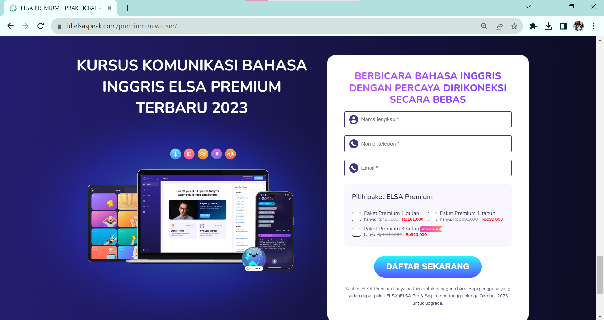ELSA Premium – Paket pembelajaran bahasa Inggris tercanggih