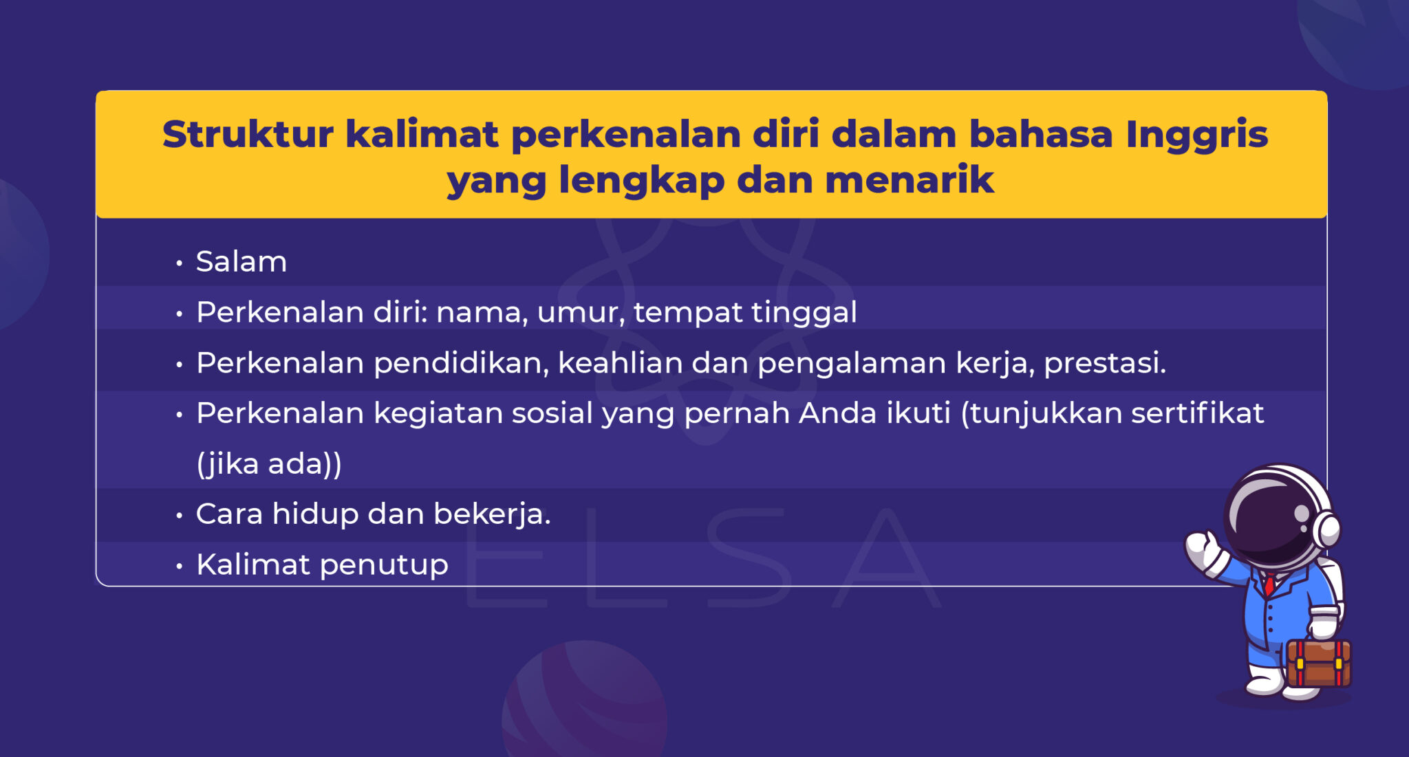 Cara memperkenalkan diri dalam bahasa Inggris saat interview