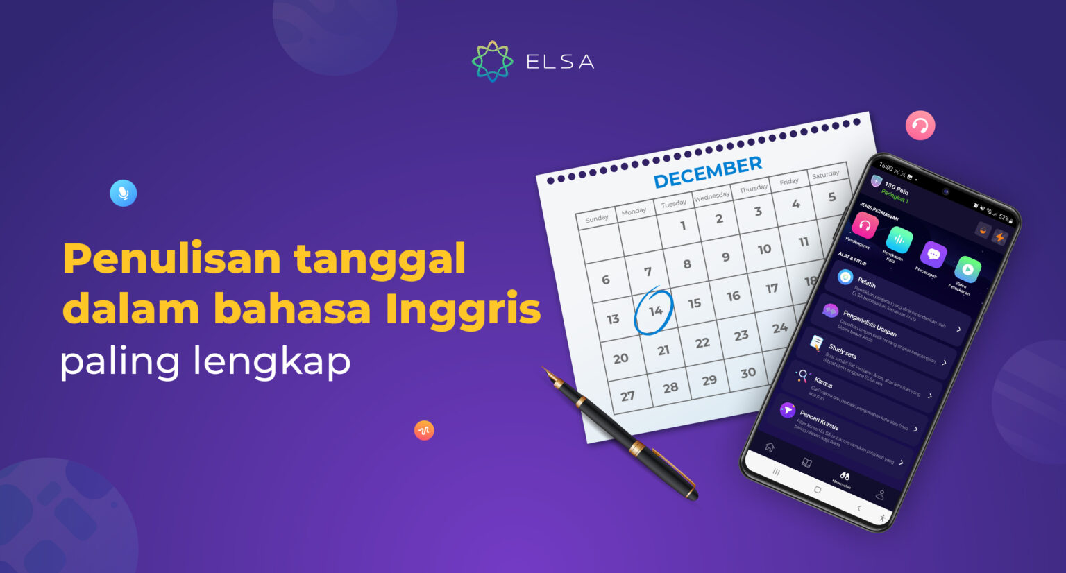 Penulisan tanggal dalam bahasa Inggris paling lengkap
