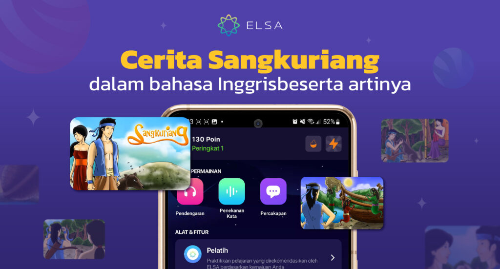 Cerita Sangkuriang dalam bahasa Inggris beserta artinya