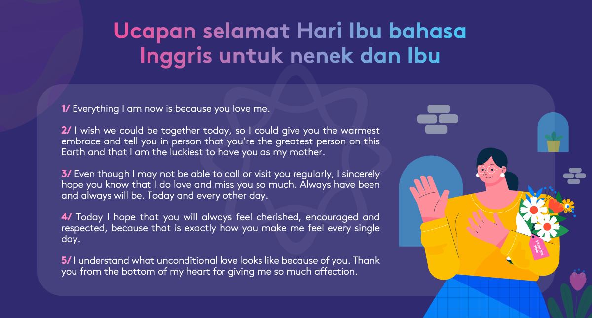 Ucapan selamat Hari Ibu bahasa Inggris yang menyentuh hati