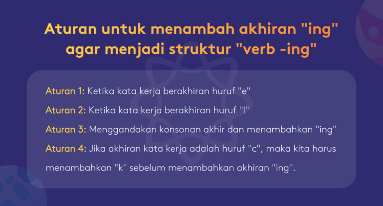 Verb -ing: Definisi, aturan, latihan dan penggunaannya!