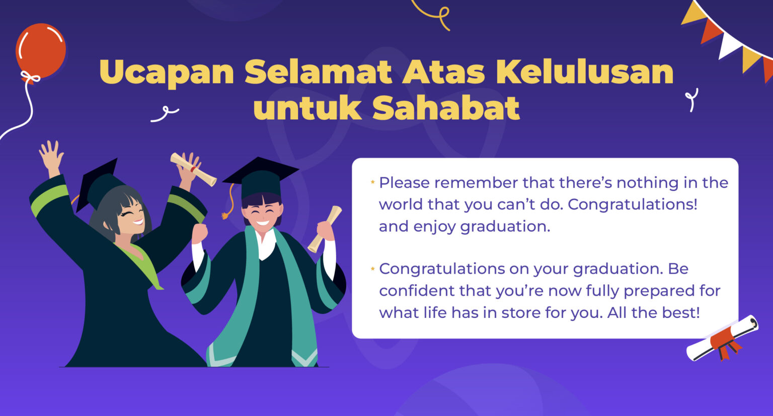 35 Ucapan Happy Graduation bermakna dalam Bahasa Inggris