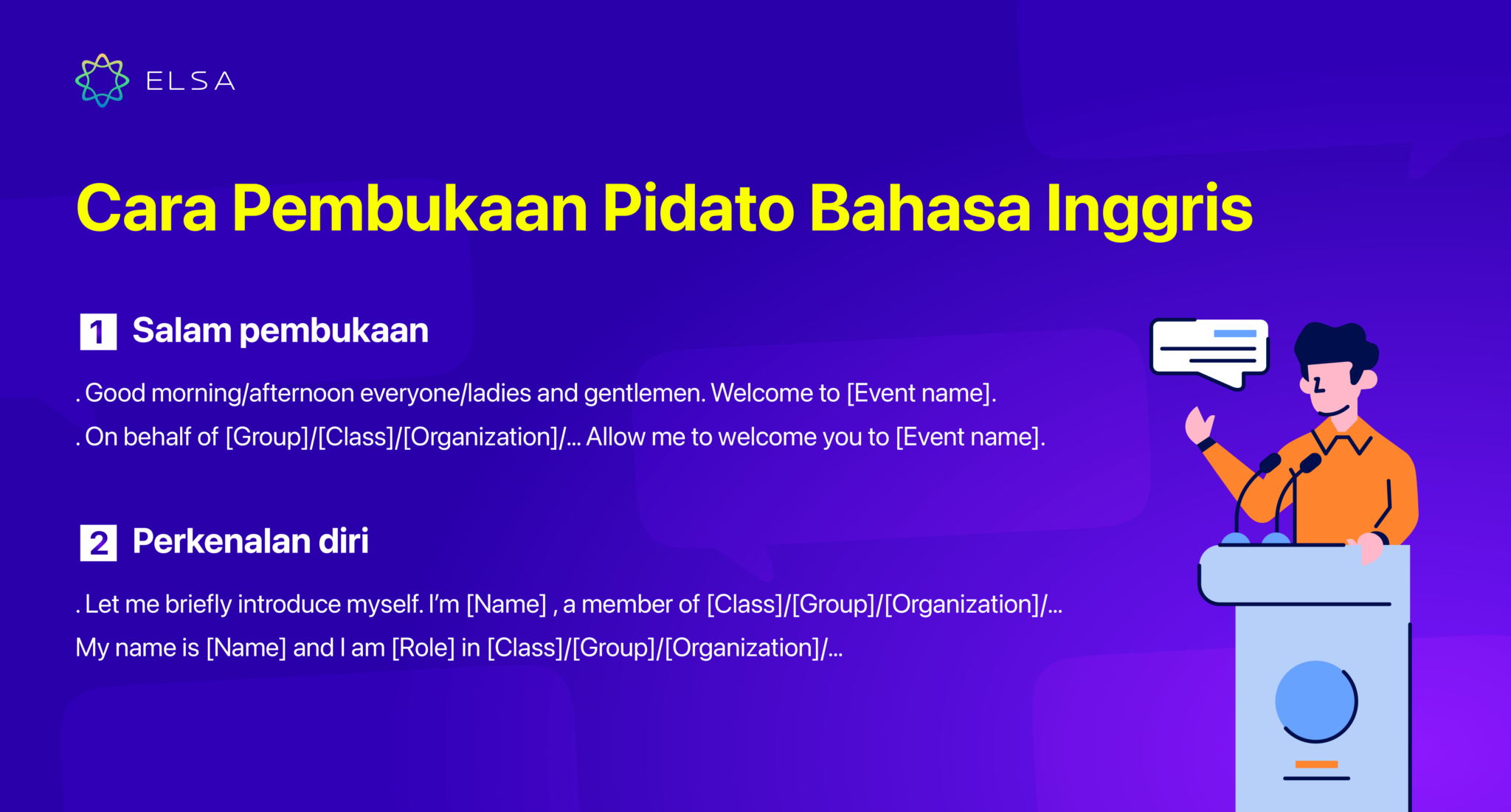 15 Pidato Bahasa Inggris bertema terbaik dan maknanya
